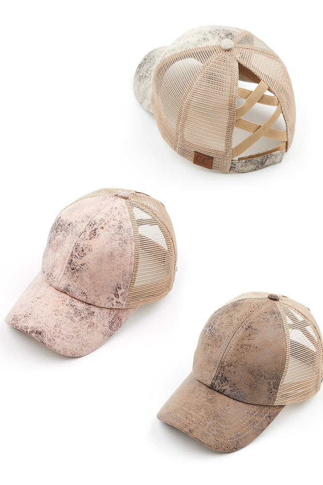 CC Faux Leather Criss Cross Cap – The Whiskey Wrangler Mercantile