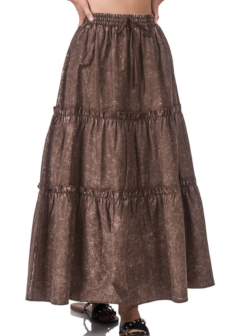 Acid Wash Maxi Skirt – The Whiskey Wrangler Mercantile
